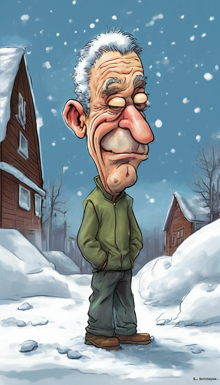 "It snows in the summer, it stands outside, caricature , grotesque ...