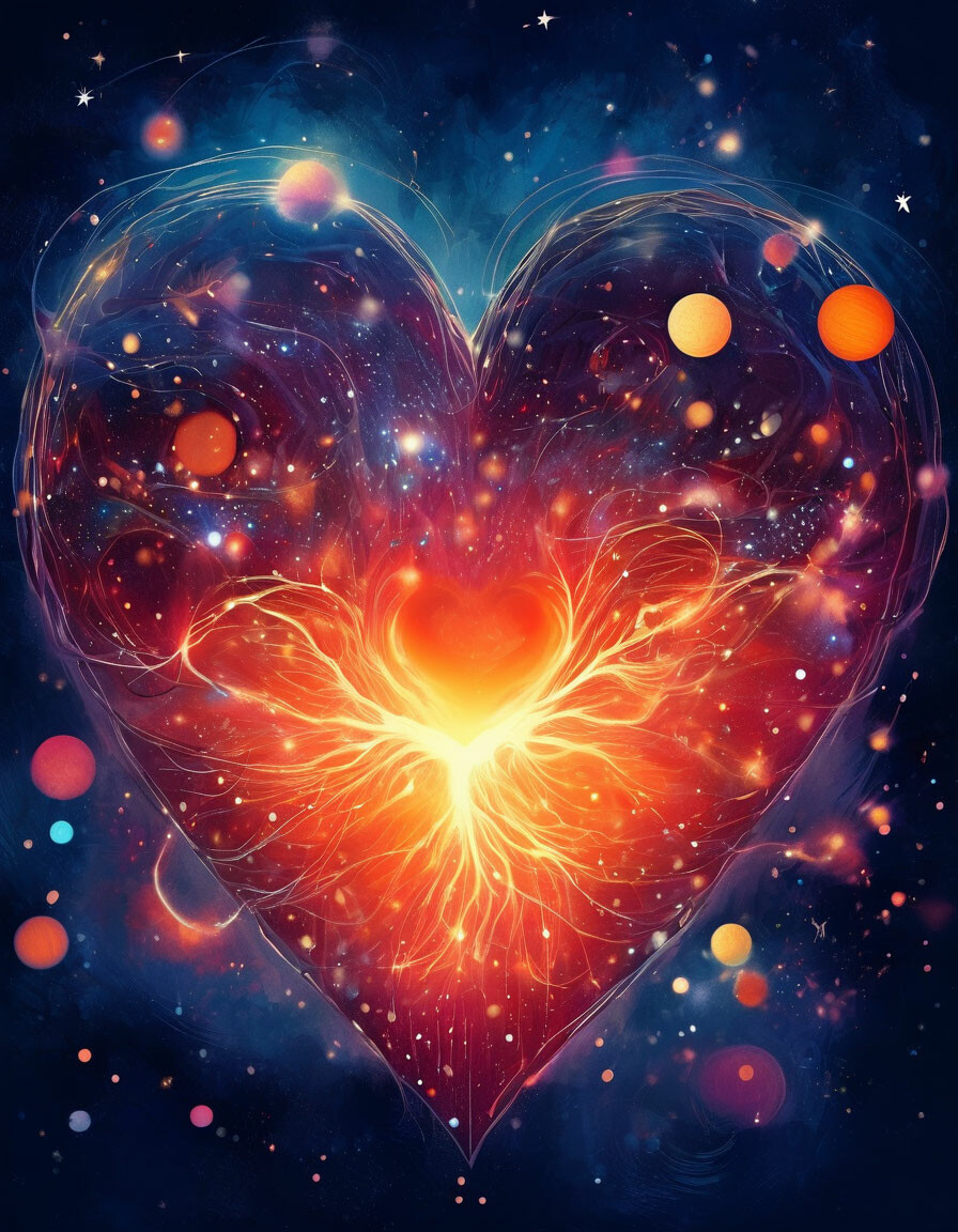 "💞 vector graphics, galactic threads…" — image created in Shedevrum