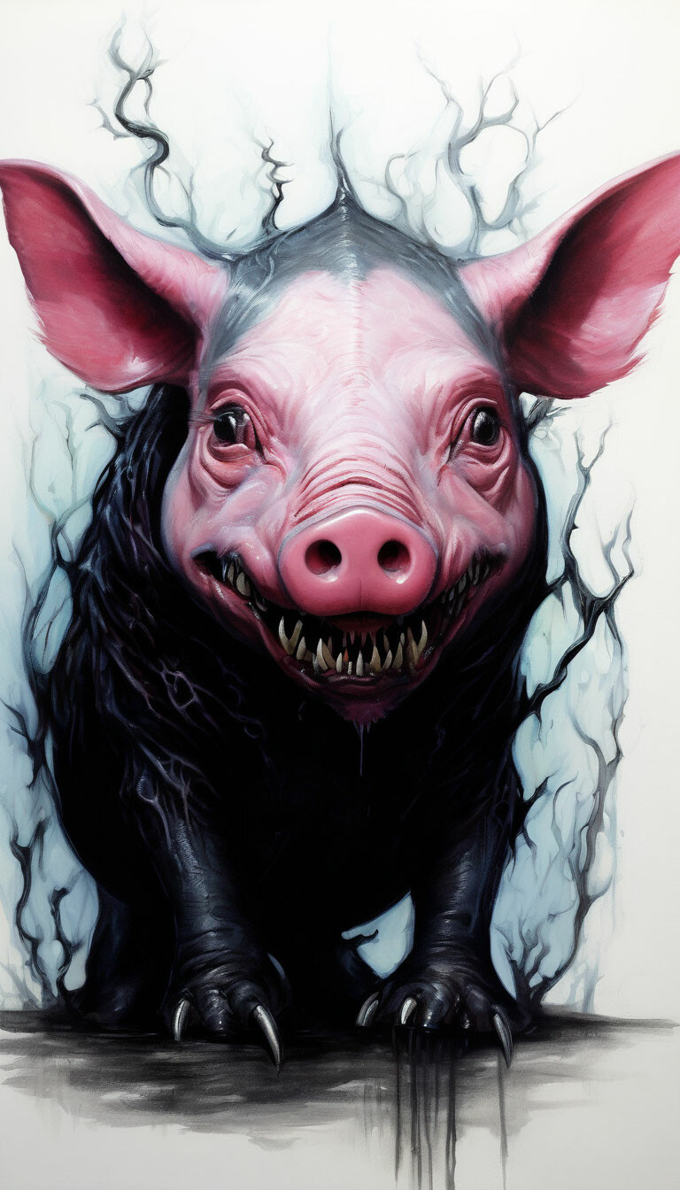 "Hybrid Venom +piglet,fusion,gothic,…" — image created in Shedevrum