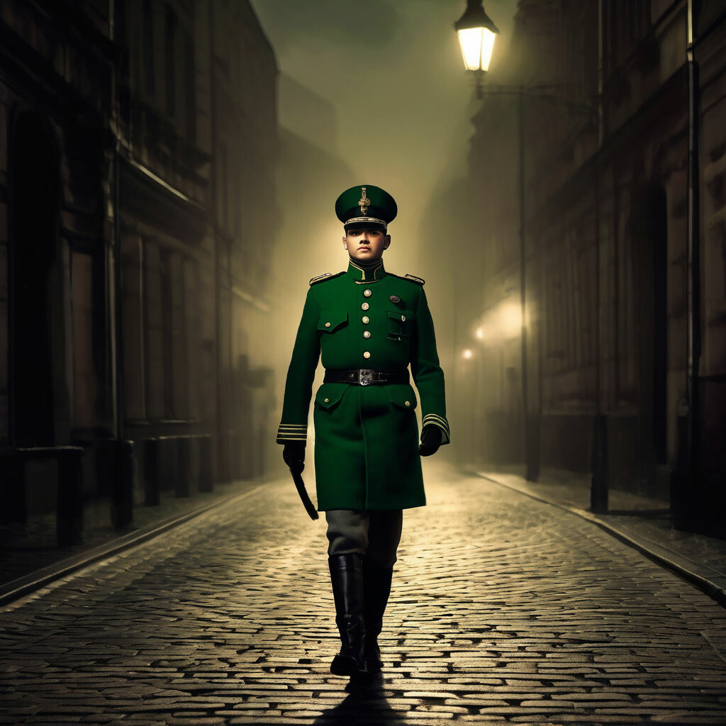"The style of Drawing, horror, the atmosphere of 1914. A Czech officer ...