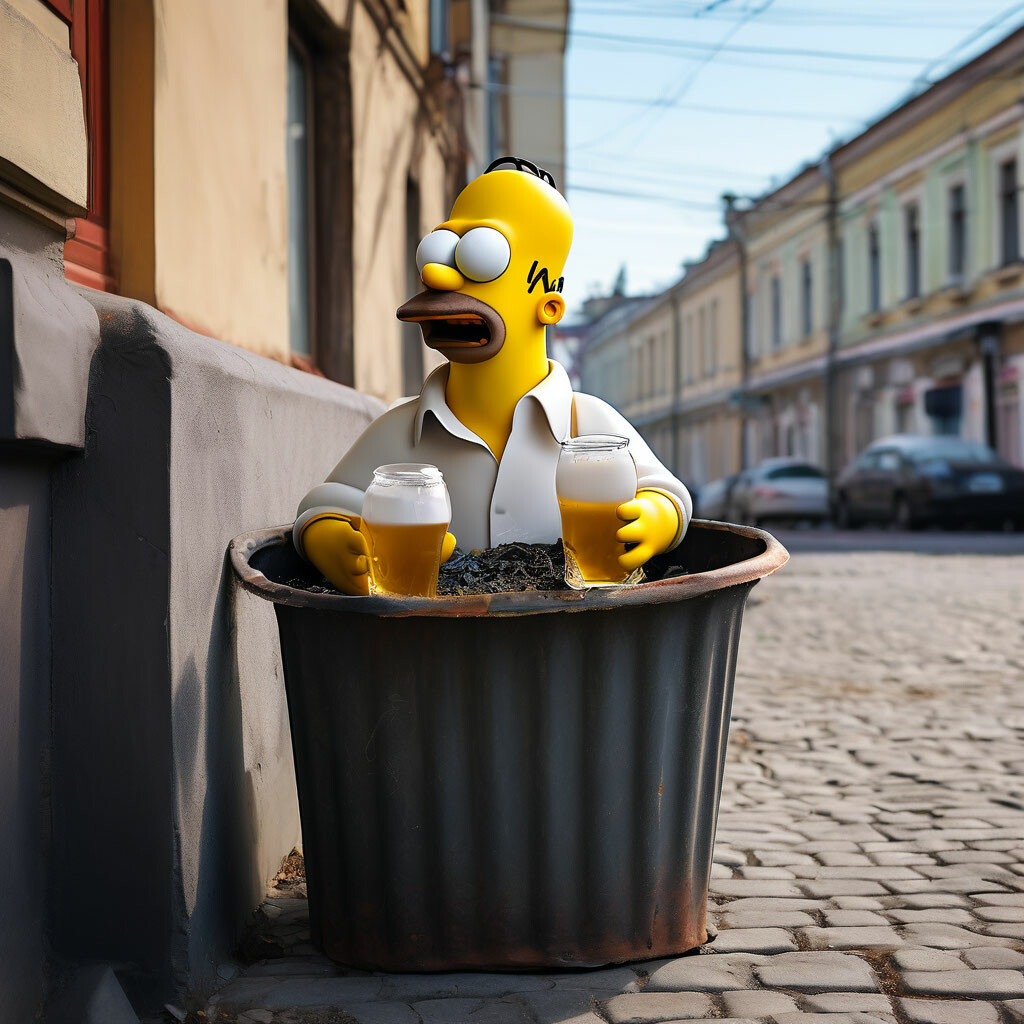 "Homer is a drunkard sitting in St. Petersburg and got drunk in the ...