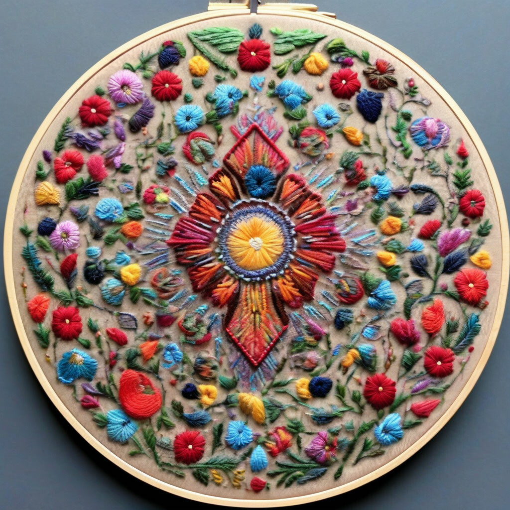 "World Embroidery Day" — image created in Shedevrum