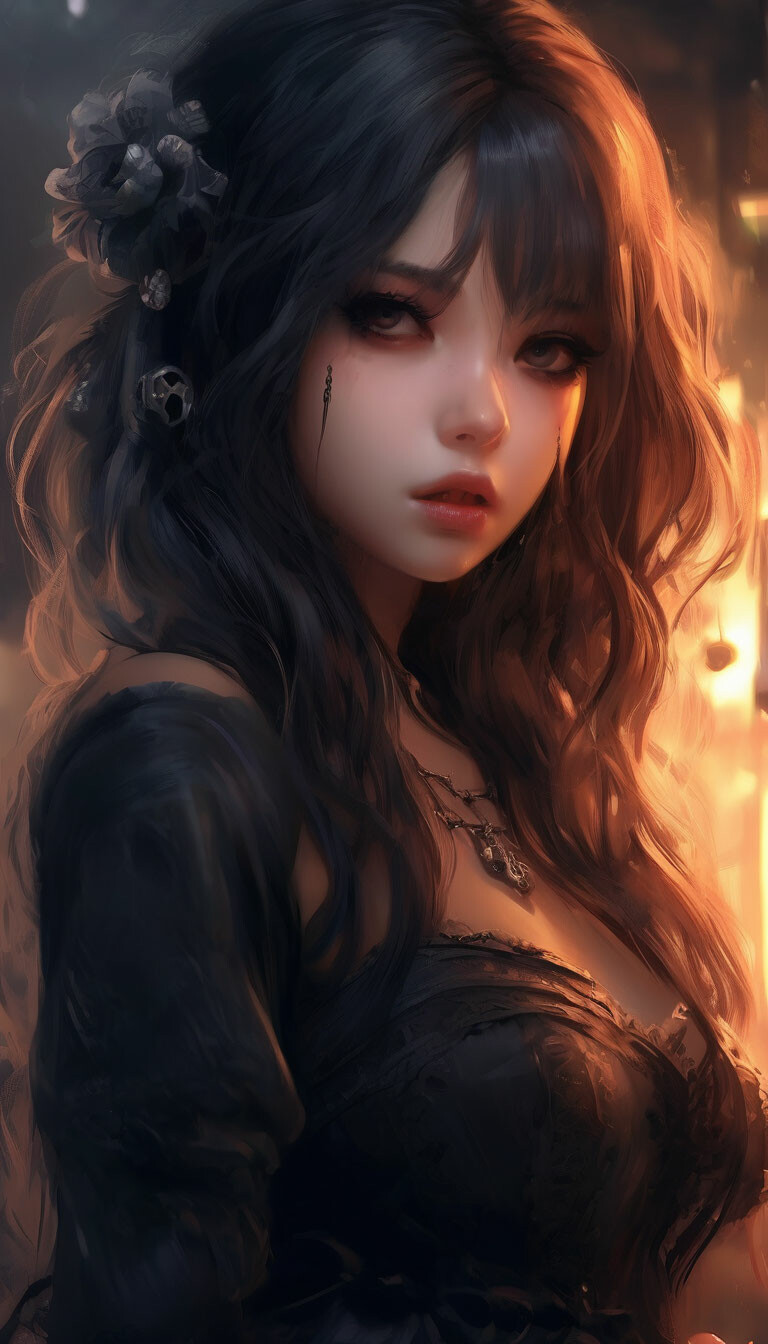 "Wallpapers for your phone, goth girl, anime, beautiful, aesthetically ...