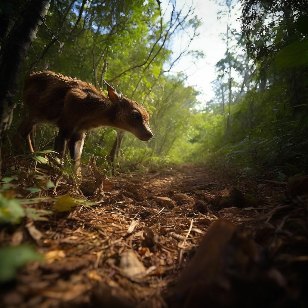 "Photo candid camera trap, nature …" — image created in Shedevrum