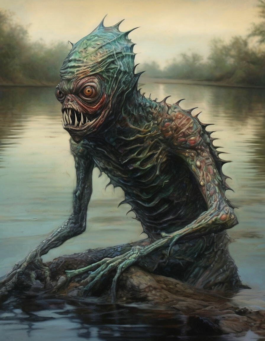 "Horror art, mutant lab, mutant man-…" — image created in Shedevrum