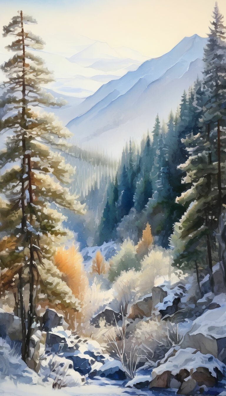 "December, the first frost, …" — image created in Shedevrum