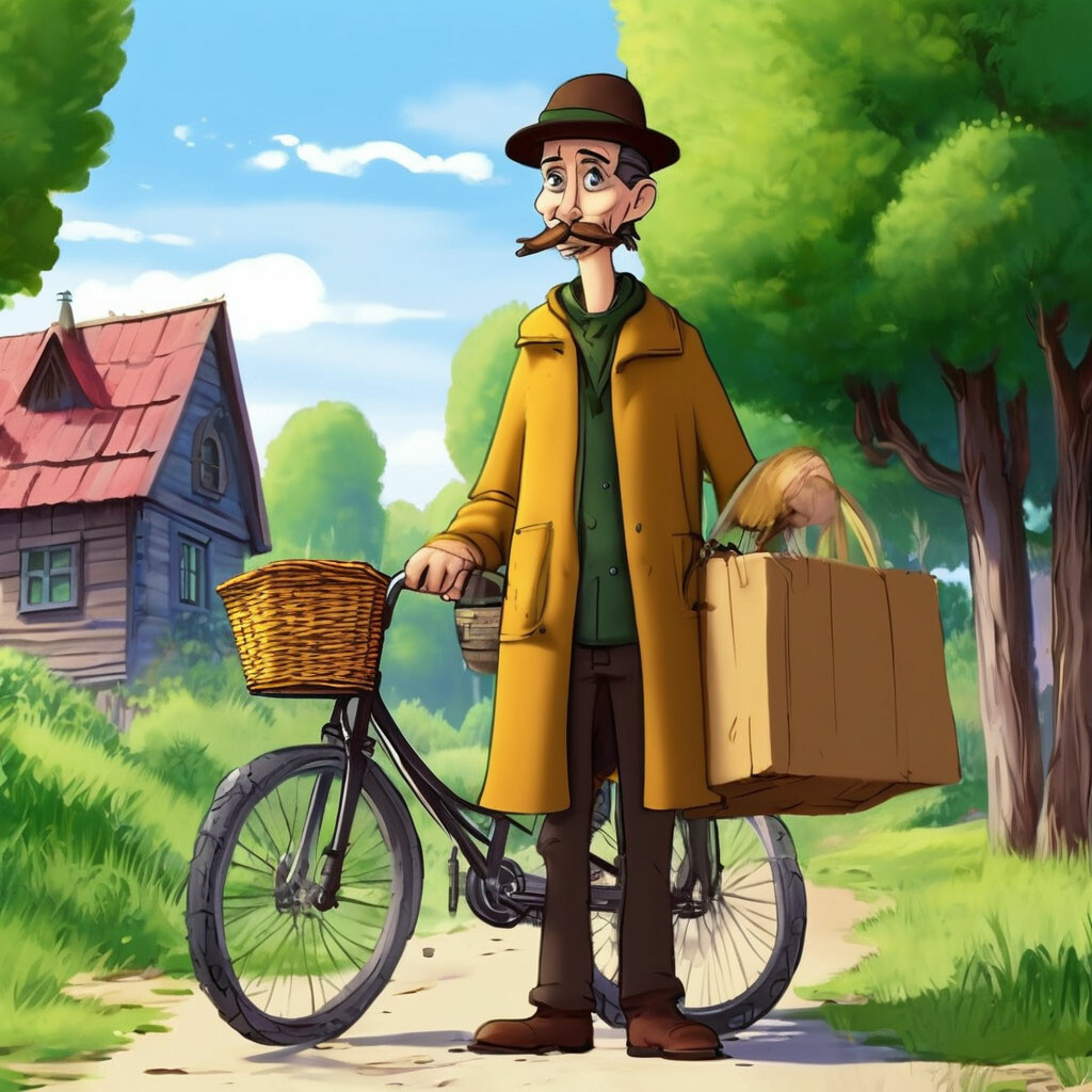 "The postman Pechkin from the cartoon …" — image created in Shedevrum
