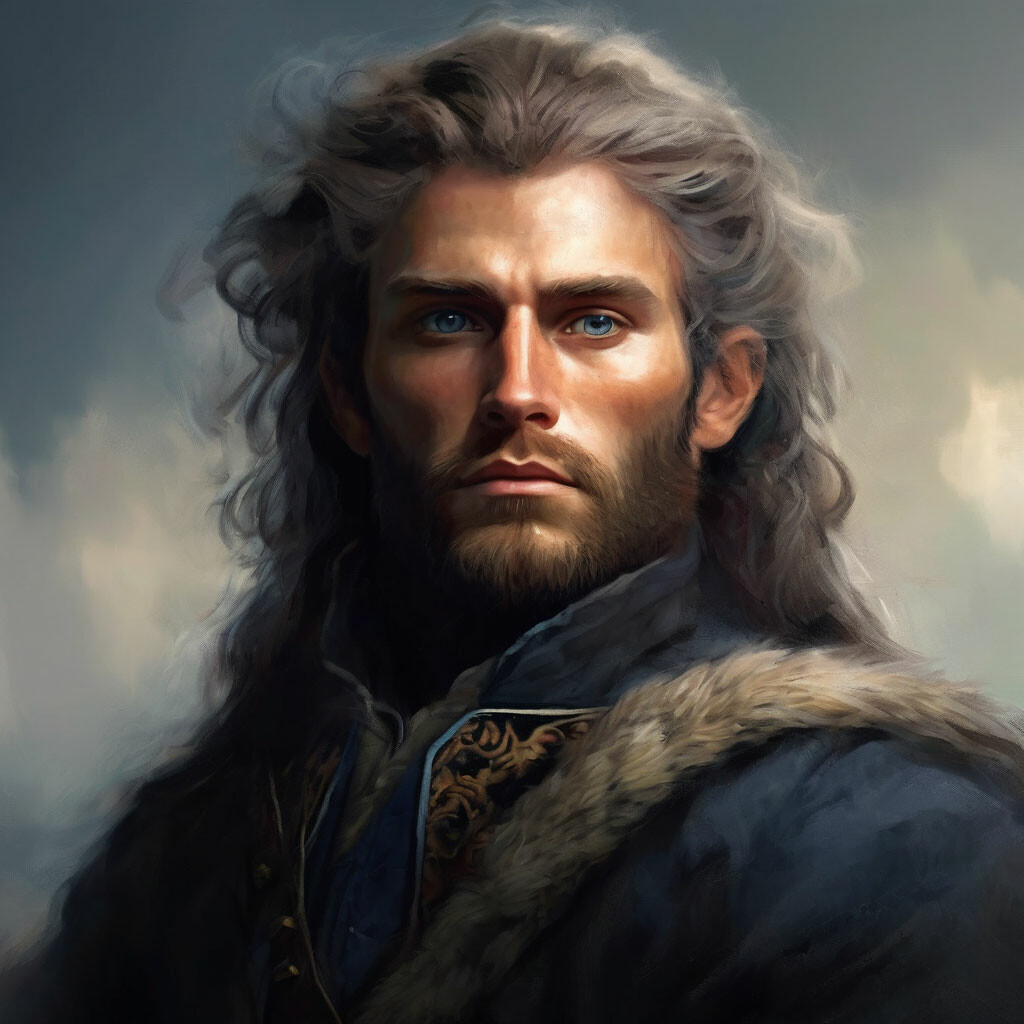 ".🌿🏔 portrait Highlander man …" — image created in Shedevrum