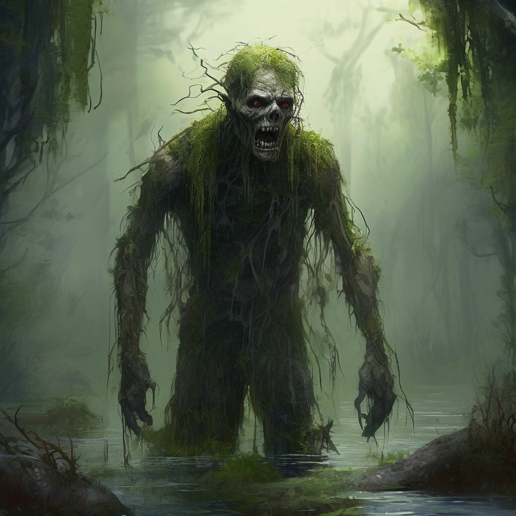 "Zombie "Swamper" A zombie who had been in the swamp a lot, mushrooms ...