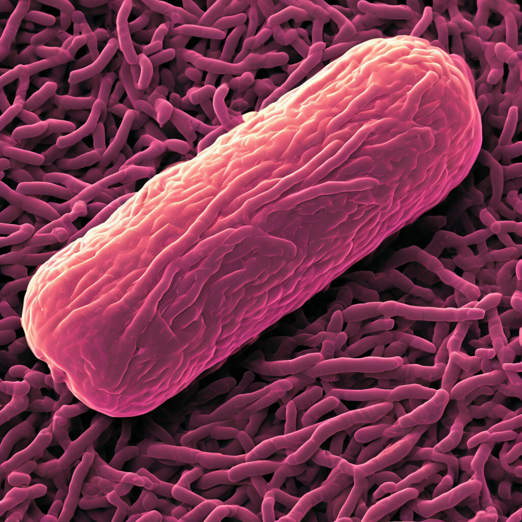"E. coli micro" — imagen creada en Shedevrum