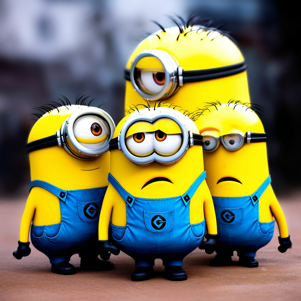 "A friendly family of minions pregnant…" — image created in Shedevrum