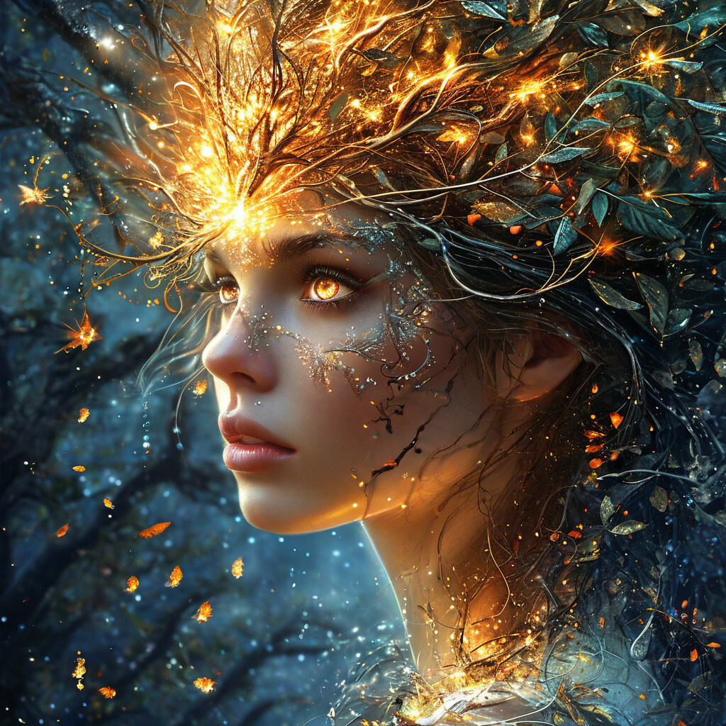 "Light a fire if you firmly choose me…" — image created in Shedevrum