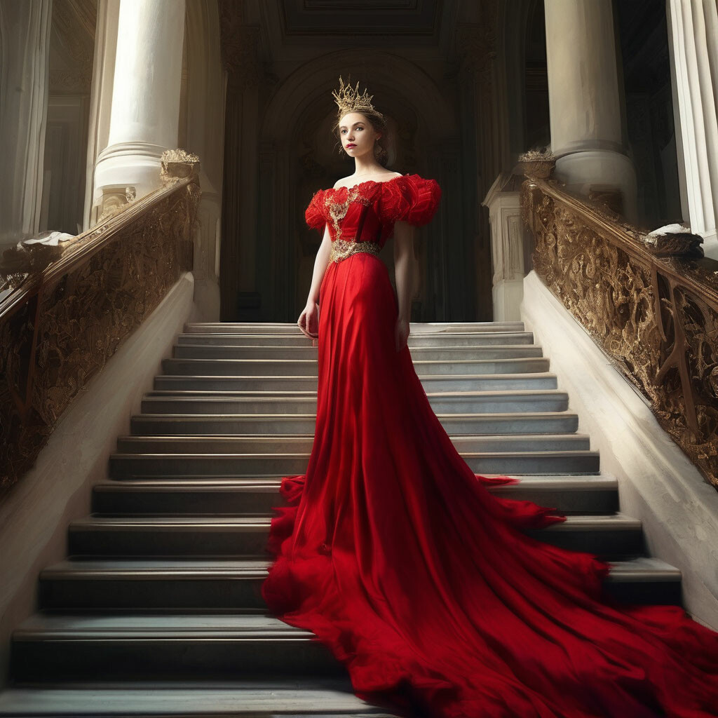 "The queen, angelically beautiful in …" — image created in Shedevrum