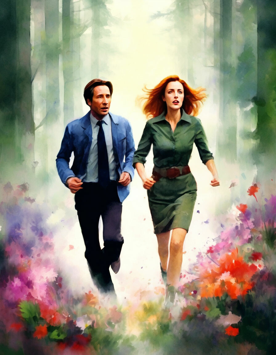 "X files Digital painting, English …" — image created in Shedevrum