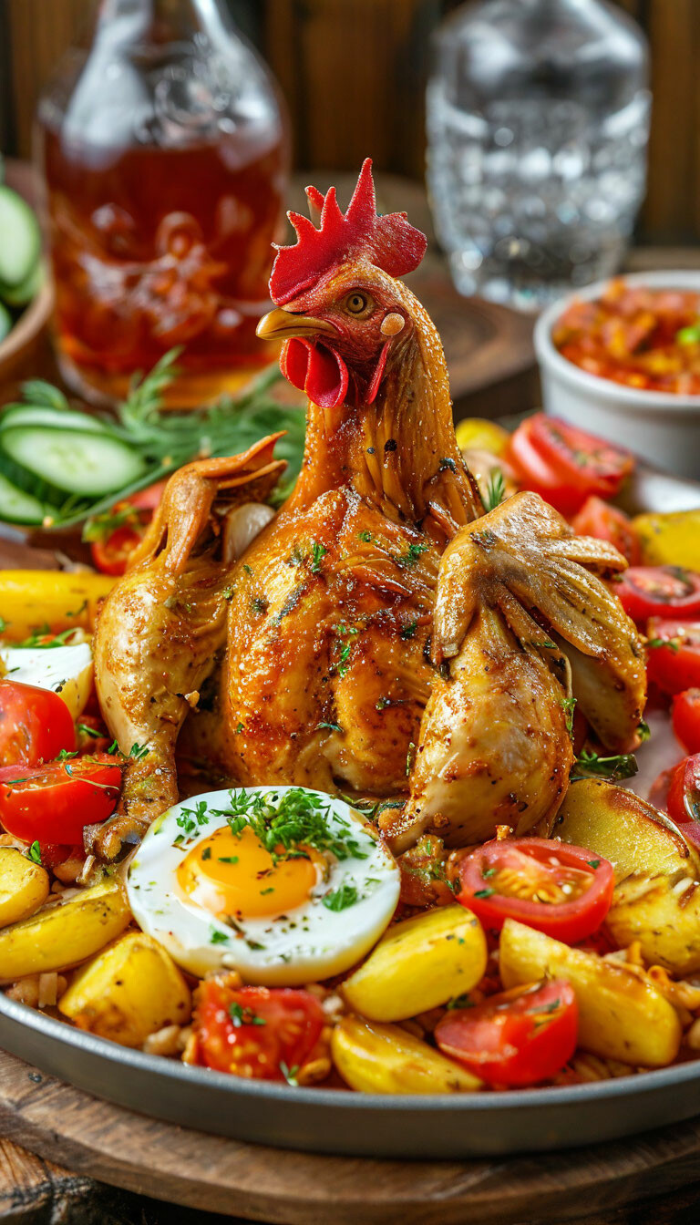 "14.11.24 World Chicken Day fried potatoes in strips, cucumbers ...