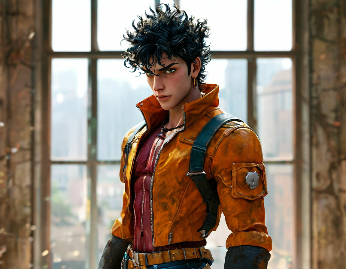 "Jonathan Jostar in Jojo style" — image created in Shedevrum
