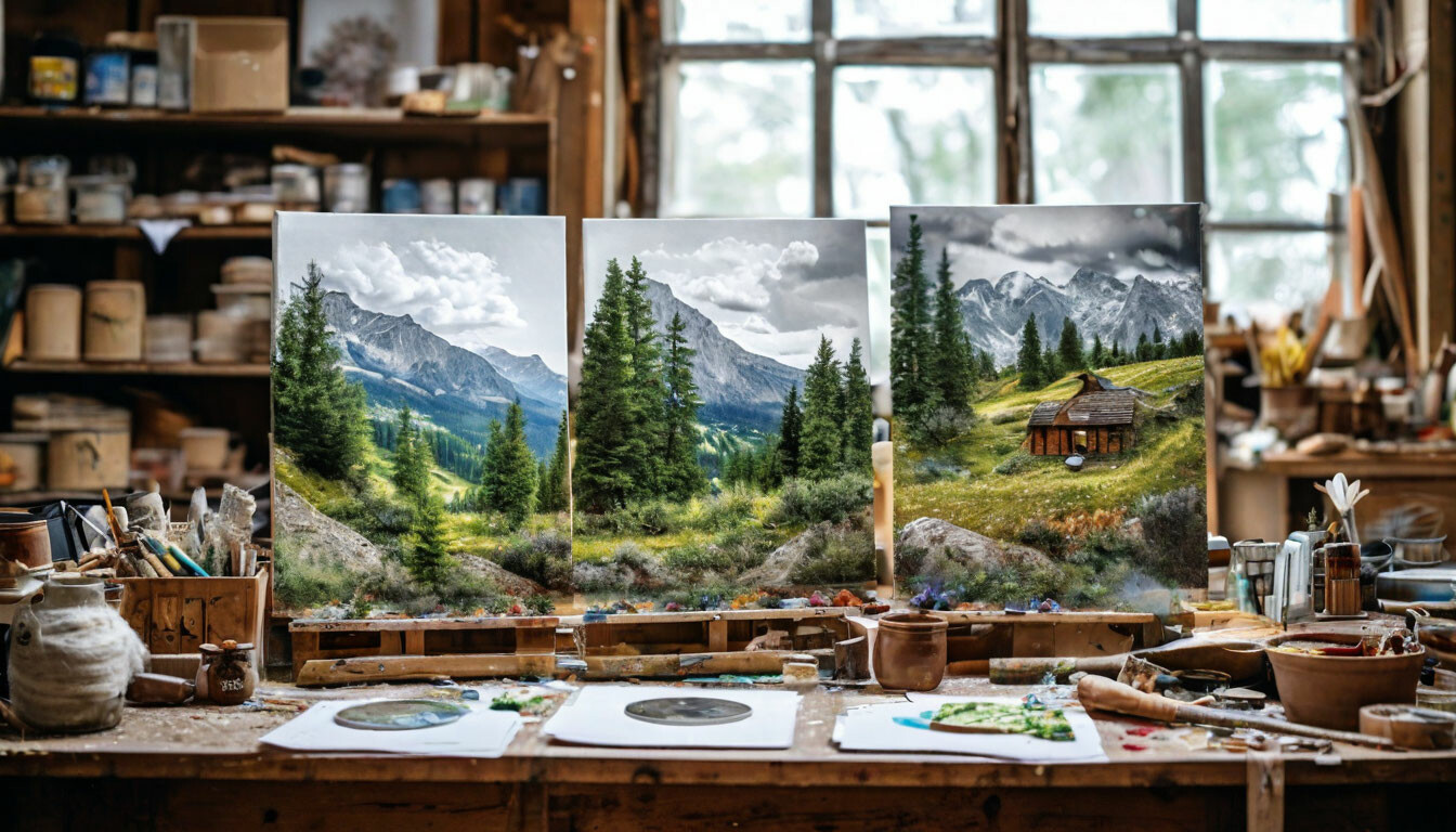 "The view from afar, masterful …" — image created in Shedevrum