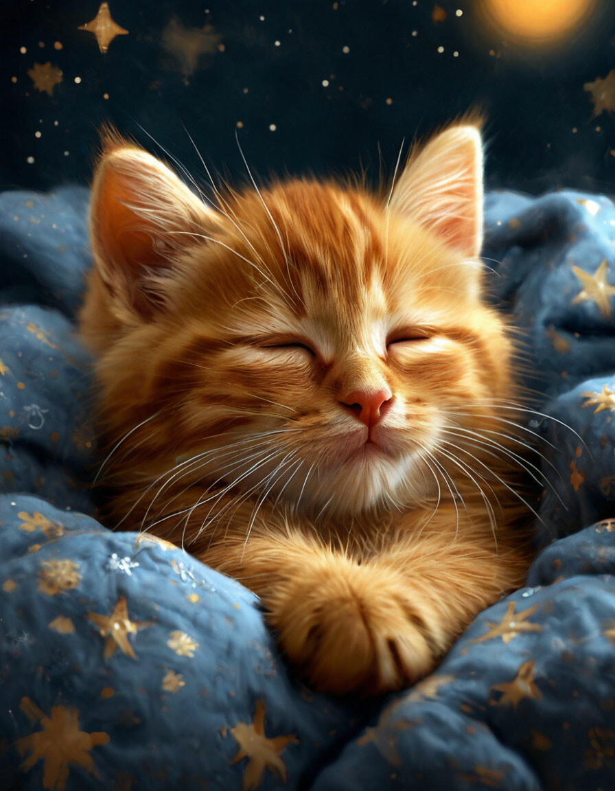 "Bye bye bye go to sleep Sleep kitten …" — image created in Shedevrum