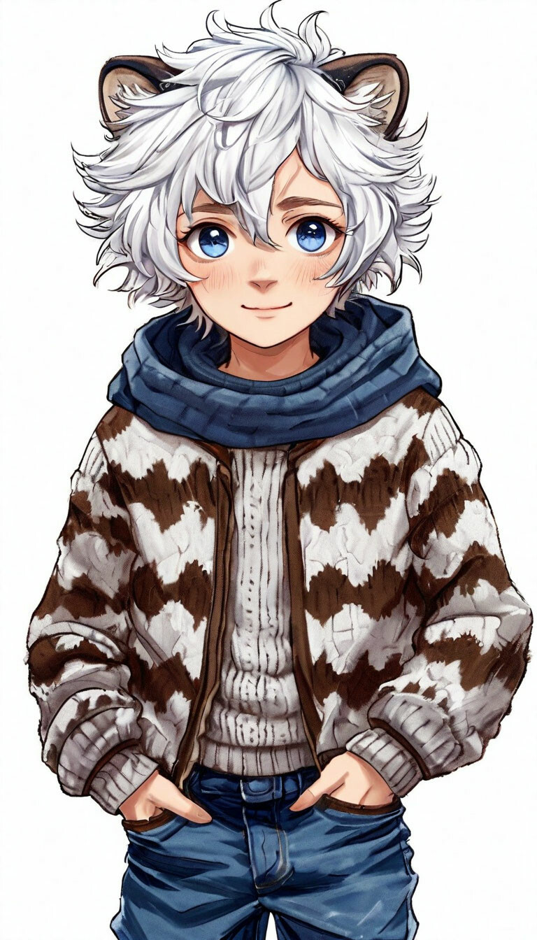 "Richard. little snow leopard boy, …" — image created in Shedevrum