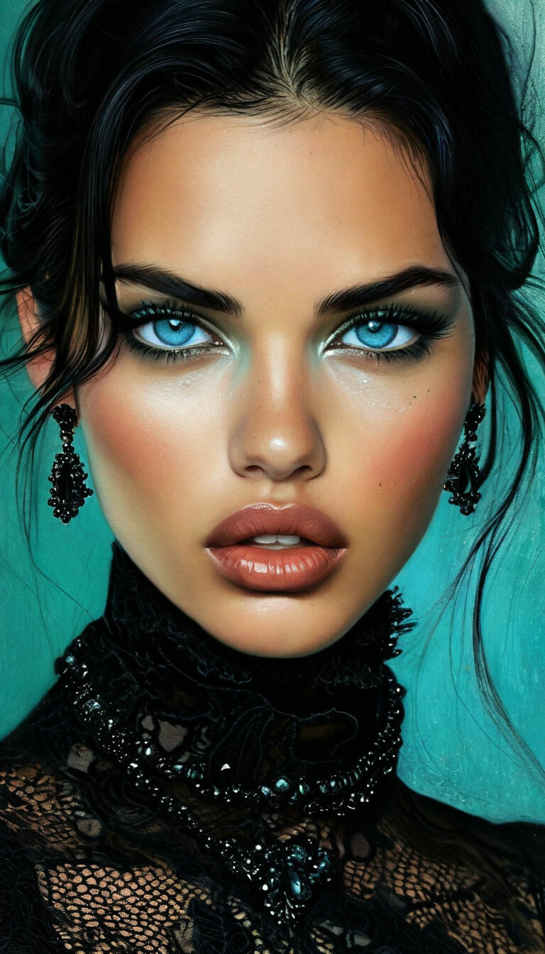 "Gentle passion and P. hunt lovely woman young Adriana lima wears black ...