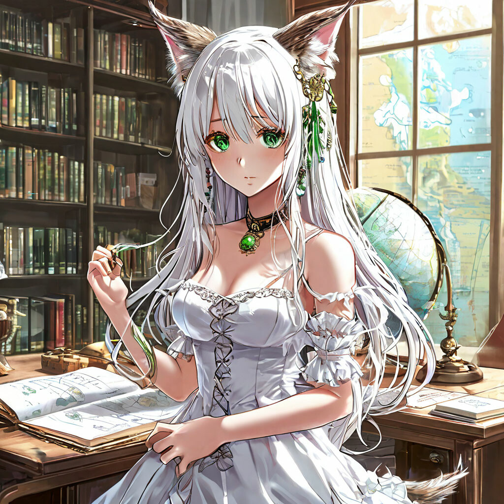 "Orico. Geography teacher. Anime Neko …" — image created in Shedevrum