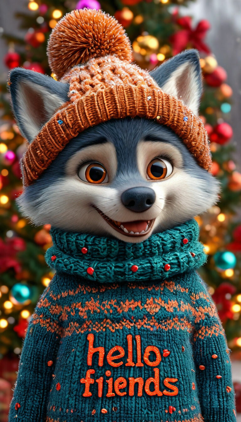 "Divertido lobo de dibujos animados, …" — imagen creada en Shedevrum