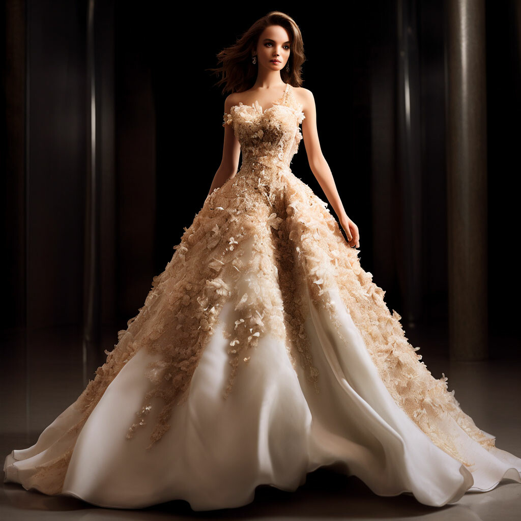 "The most beautiful dress in the world" — image created in Shedevrum