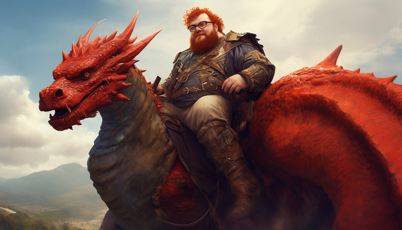 "Professional photo. A handsome fat …" — image created in Shedevrum