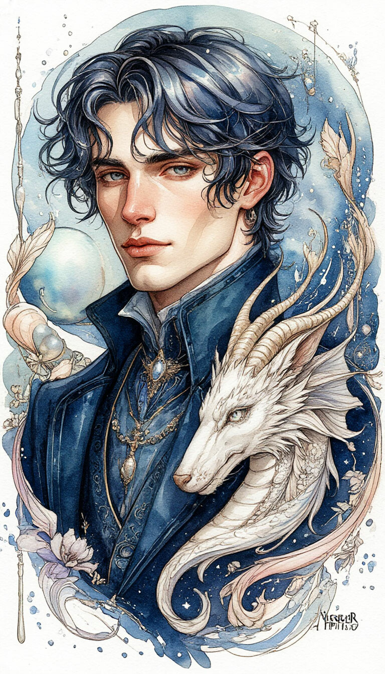"🎁 for @riger from Hild Dark Arts watercolor + colored ink Male ...
