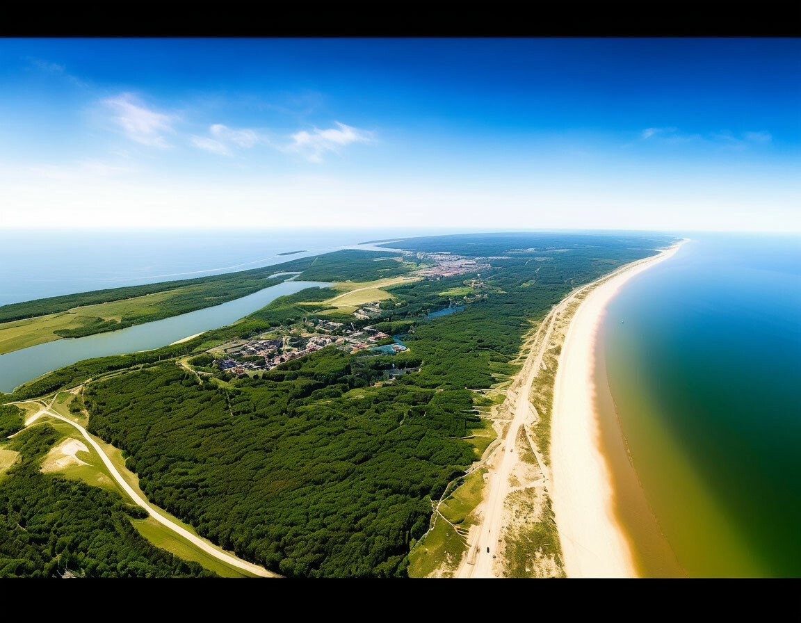 Kaliningrad, Curonian Spit, realistic, high detail, panoramic photo ...
