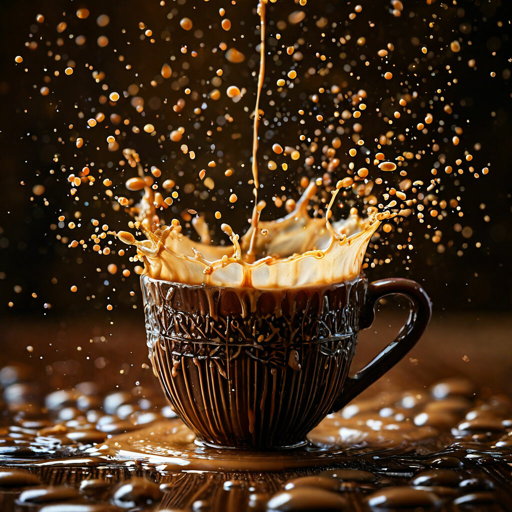 "A huge, very beautiful coffee mug and…" — image created in Shedevrum