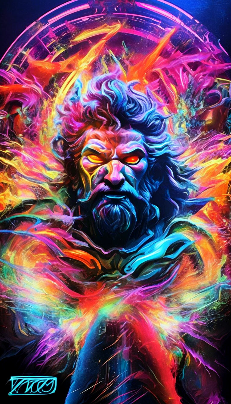 "I am RA multicollage battle for the …" — image created in Shedevrum