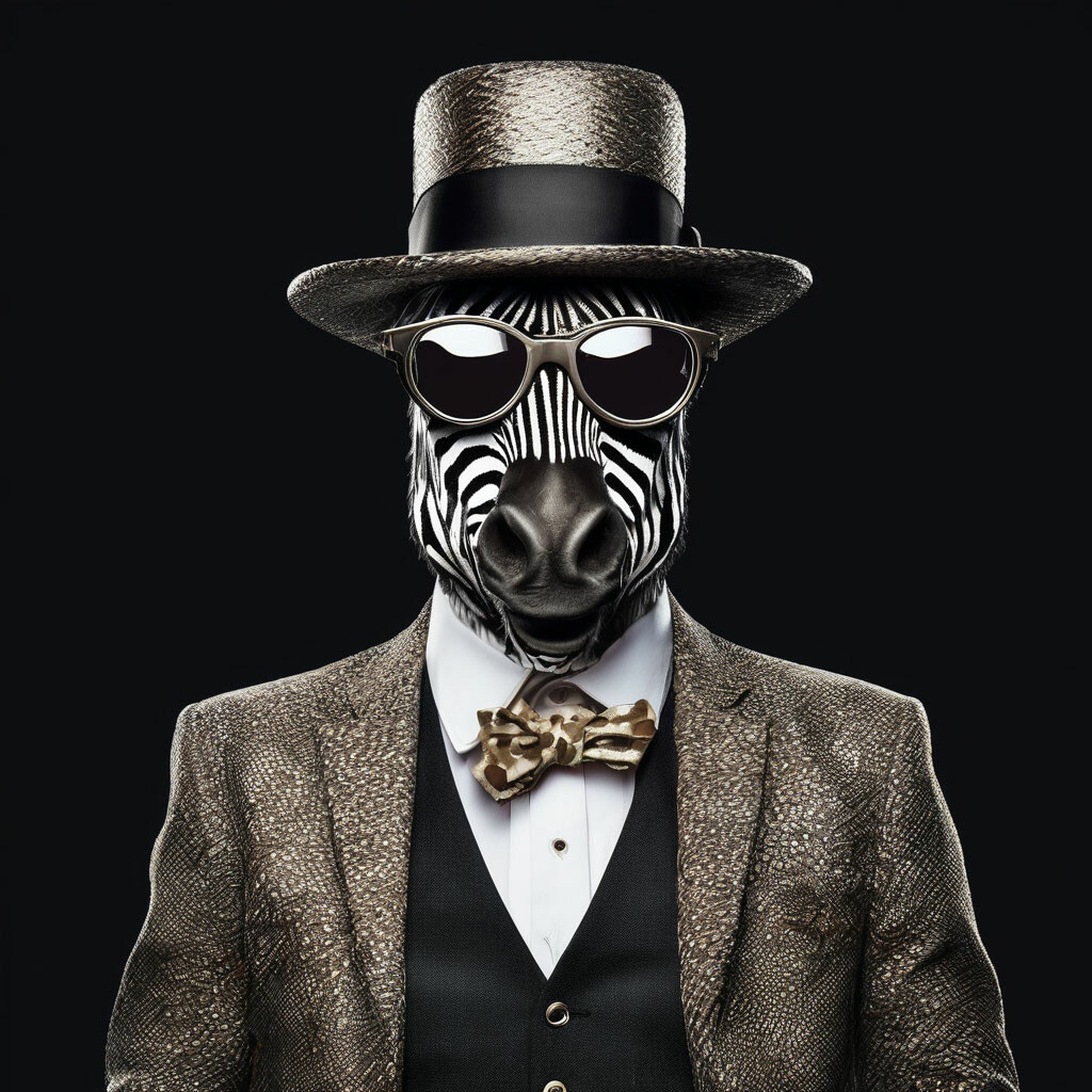 "The unique logo of Signor zebra in a …" — image created in Shedevrum