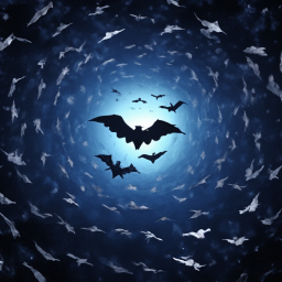 «Bats, night, mysticism of the star» — video created in Shedevrum