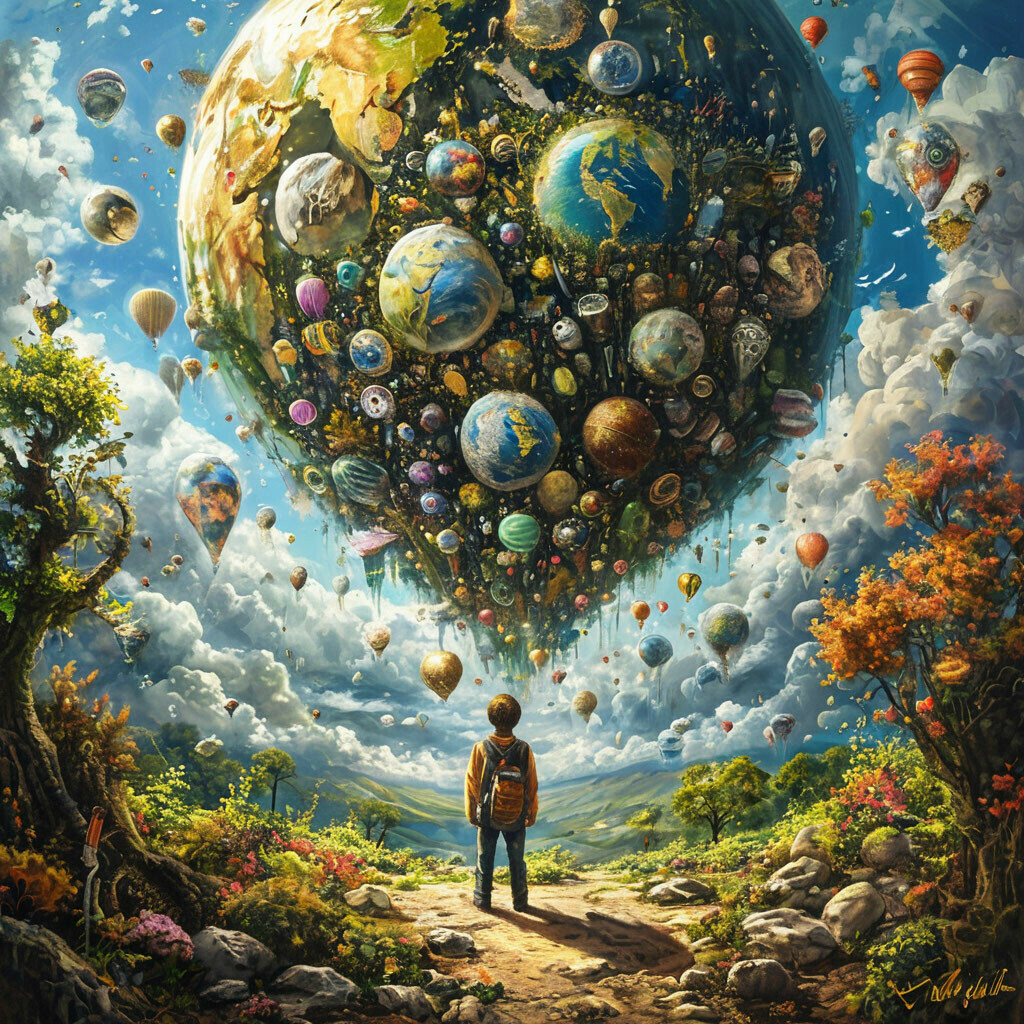 "By changing ourselves, we are changing the world"" — image created in ...