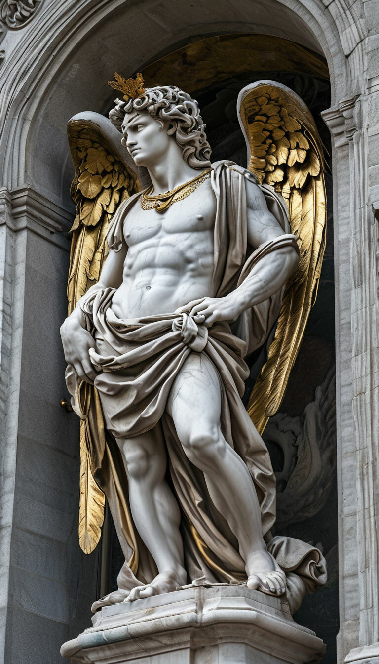 "Italy, Genoa, Angel of the Resurrection, Steel, monumental, marble ...