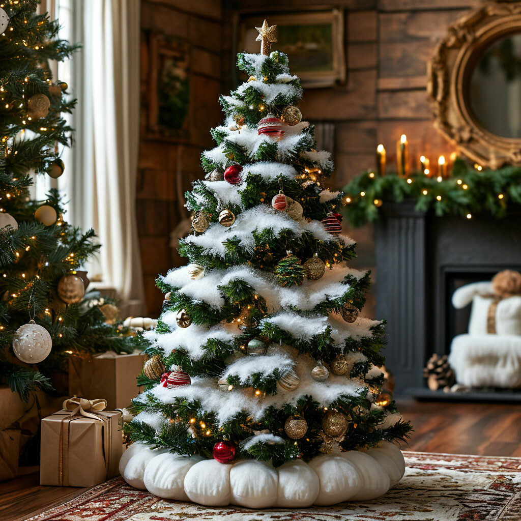 "Birch plush Christmas tree" — image created in Shedevrum
