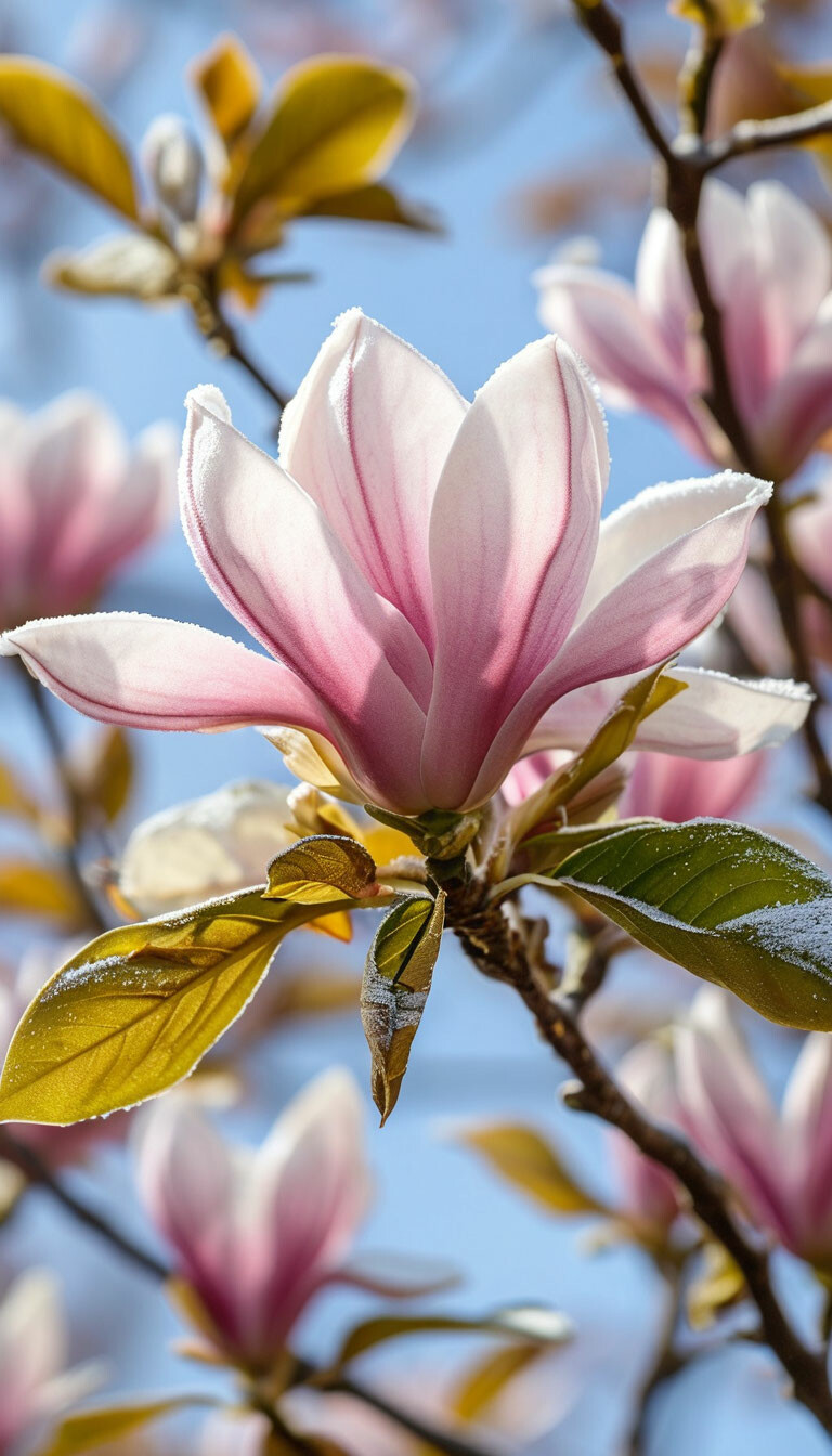 "☀️☀️☀️ Close-up of a magnolia tree flowers, many different angles,with ...