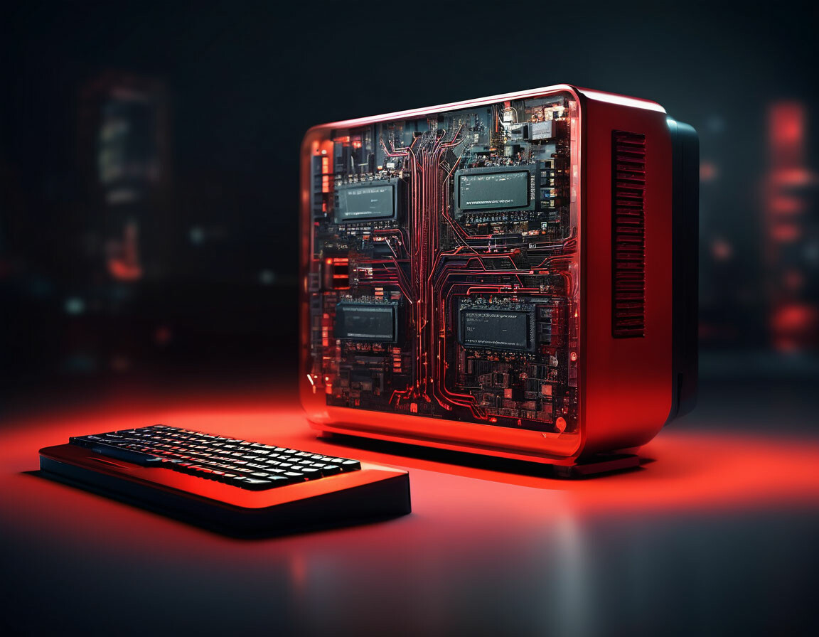 "An advanced Neural Network in a PC" — image created in Shedevrum