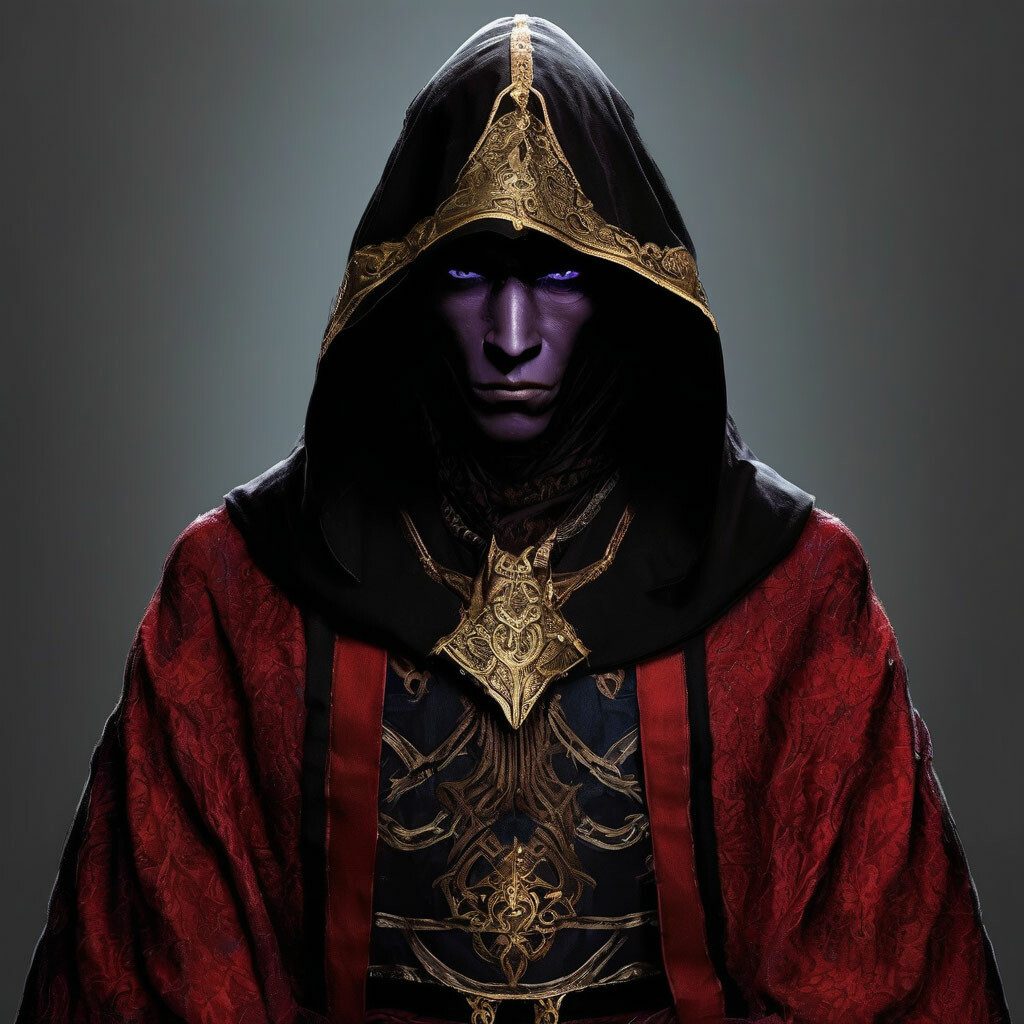 "Shangrin stands out with a purple eye…" — image created in Shedevrum