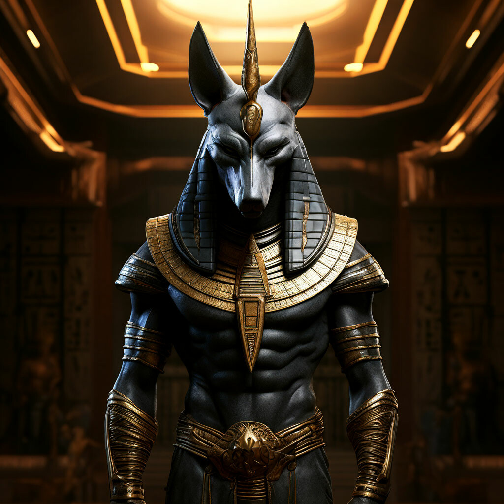 "Anubis, man with Anubis head,pumped …" — image created in Shedevrum
