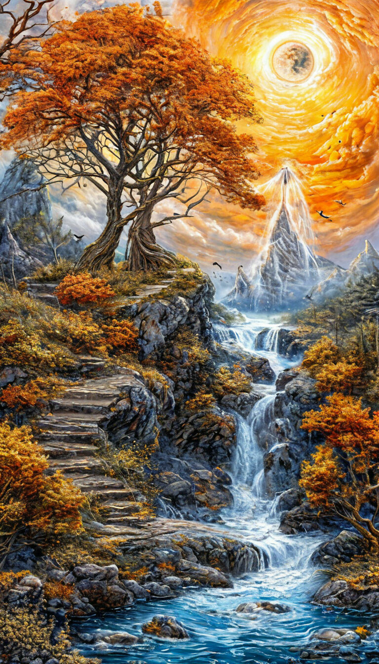 "Chapter 3 verse 5 No one can remain …" — image created in Shedevrum