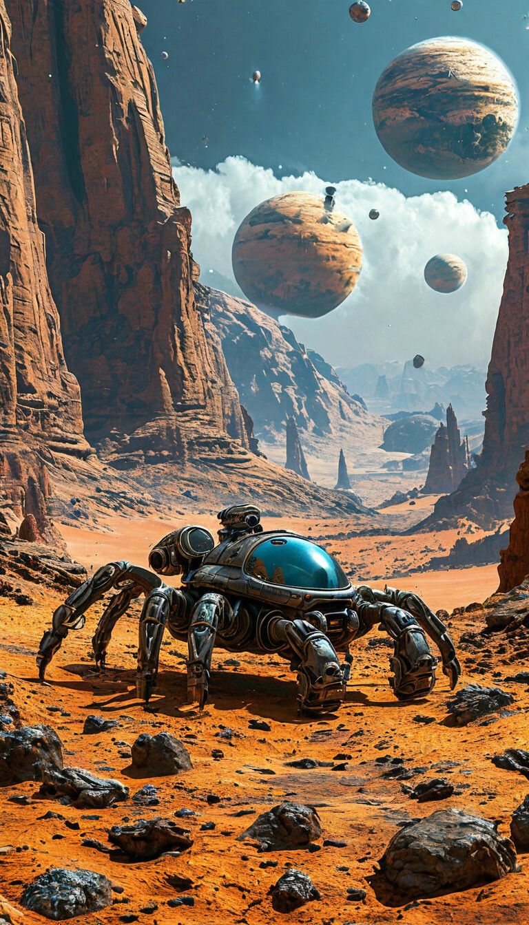 "Space aliens on Mars,spider-tarantula-rover,space,planets,endless ...
