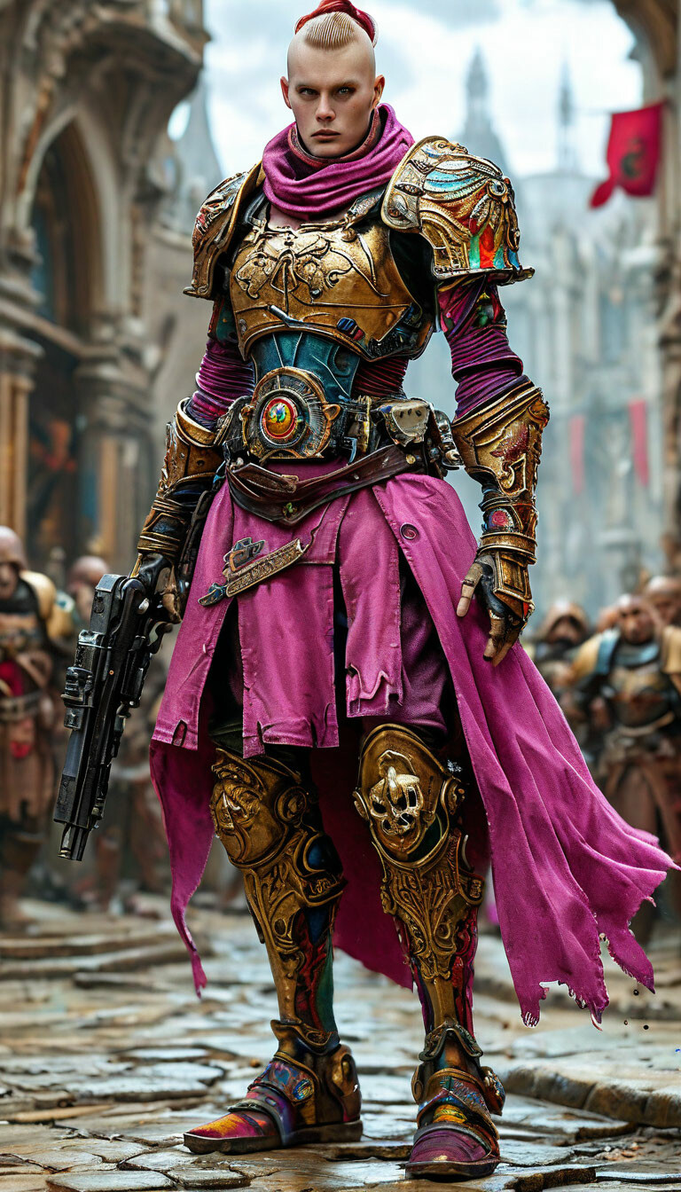 "Warhammer adeptus Custodes is a …" — image created in Shedevrum