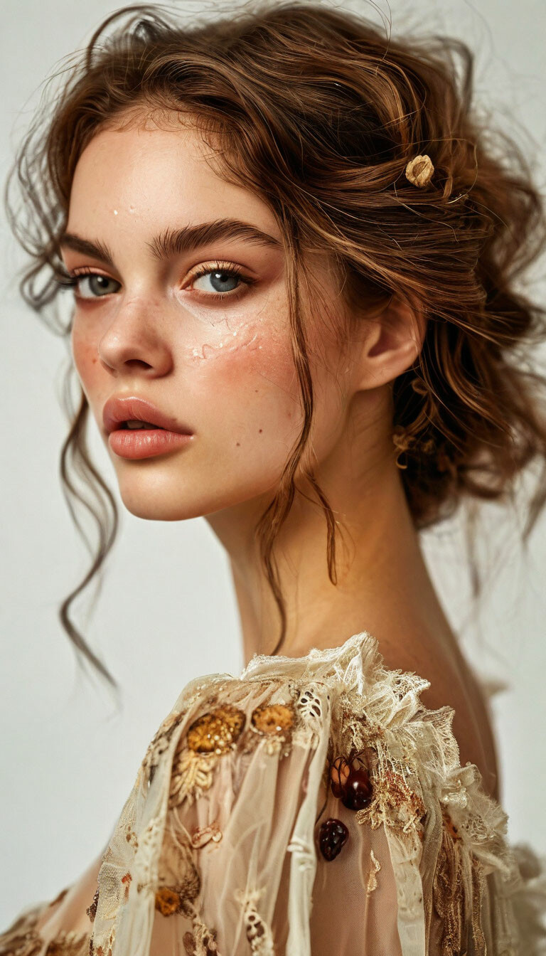 "Double exposure European unearthly beauty with a raisin in full full-length …" — image created ...