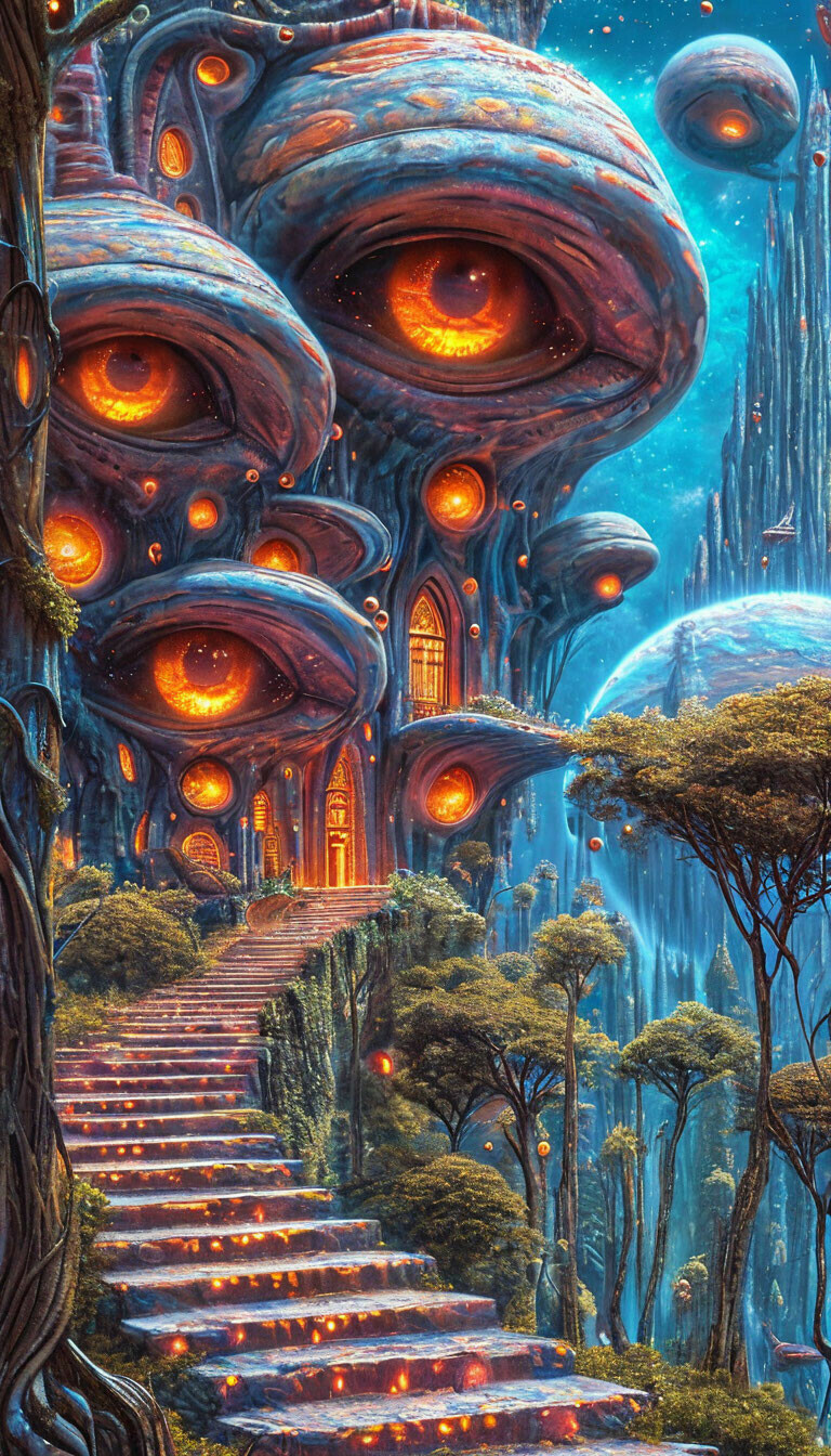 "🤍 Psychedelic surrealism, surreal fantasy "Strange Alien World ...