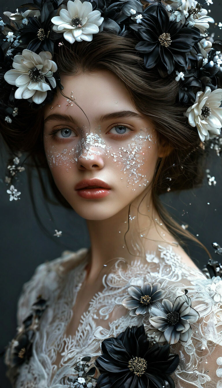 ". woman refined aristocratic facial …" — image created in Shedevrum