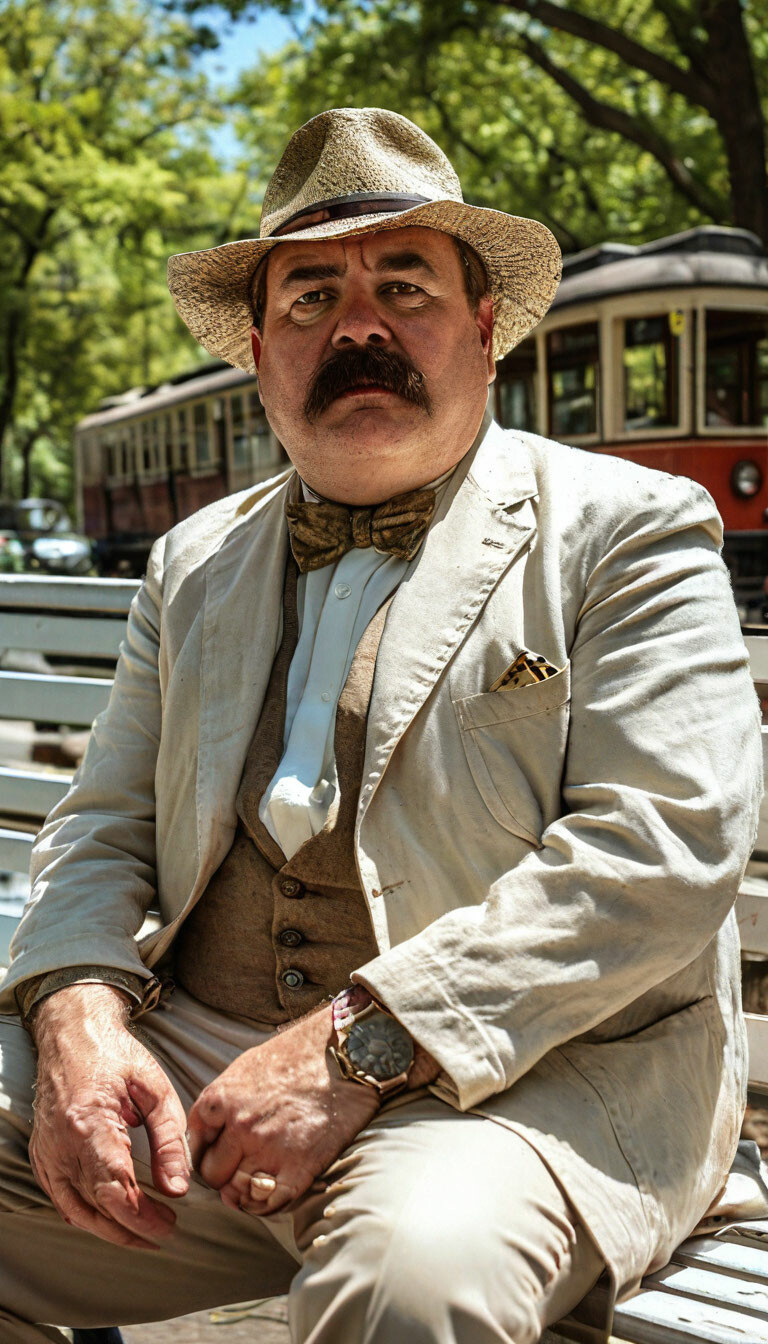 "on the Patriarch's Ponds, muted tones…" — image created in Shedevrum