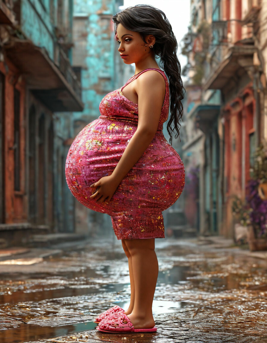 "Toma una foto de la chica más bella y delgada con la mayor barriga ...