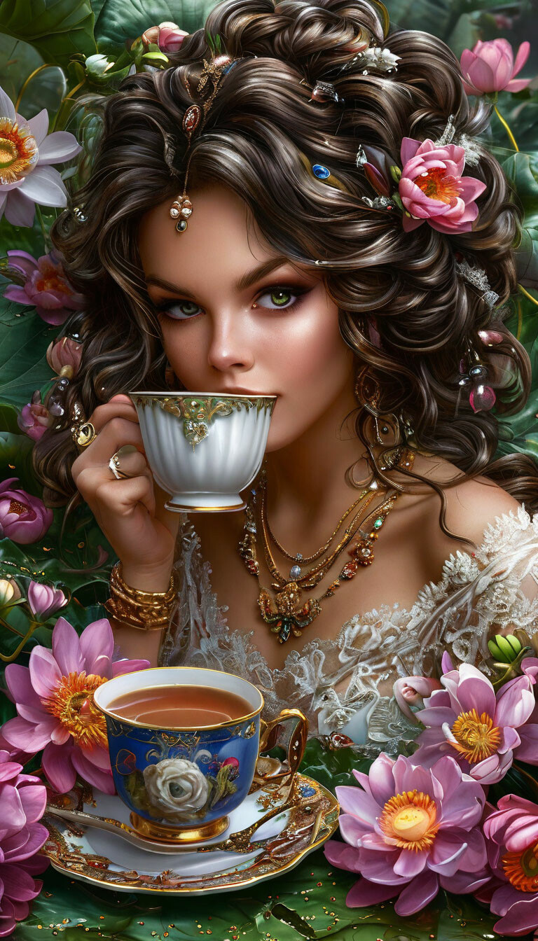 "5D complex hairstyle,cascade of hair. Juicy, diamond painting.A beauty ...